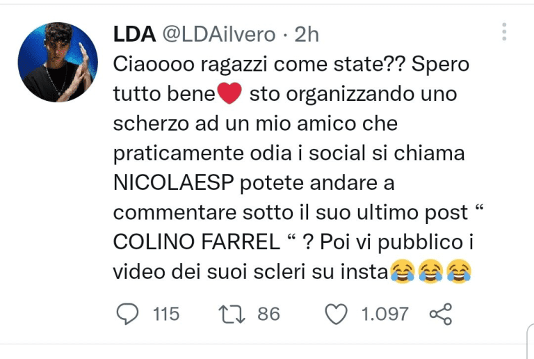 Lda, il suo scherzo diventa virale sul web
